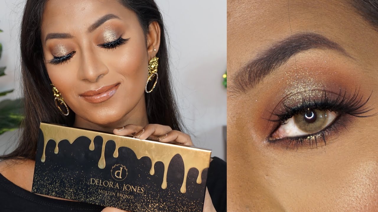 Sultry Smokey Olive green halo eyes ft. Delora jones Molten bronze ...