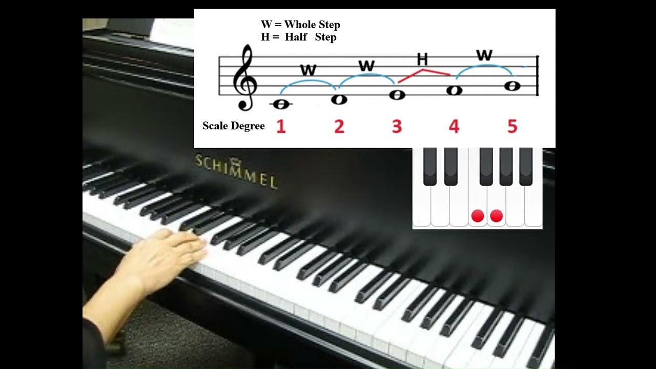 Text 1, p.19. Major Five Finger Pattern in 12 Keys (Half Step,Whole ...