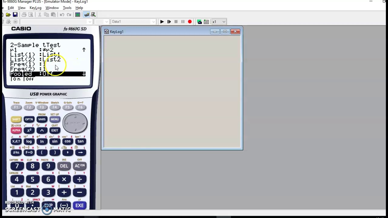 8.4 Tutorial for doing a t-test on the Casio GDC - YouTube