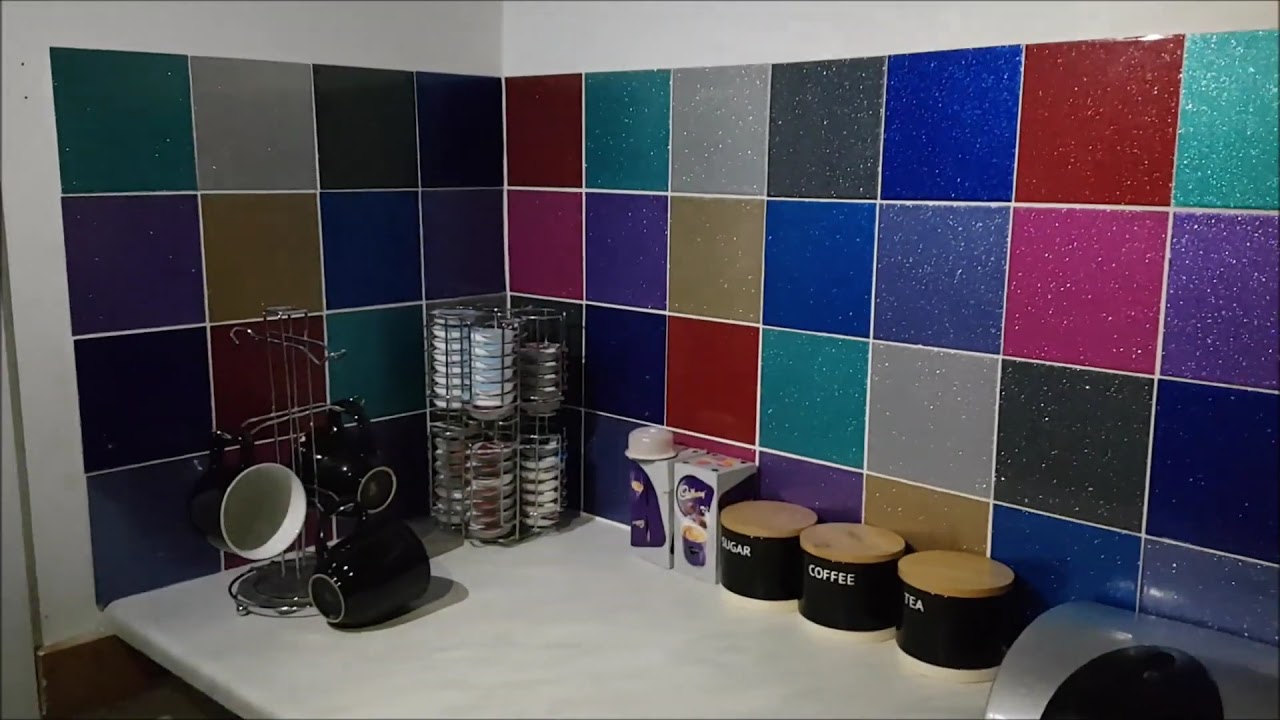Gemstone Glitter Tile STickers / Transfers - YouTube