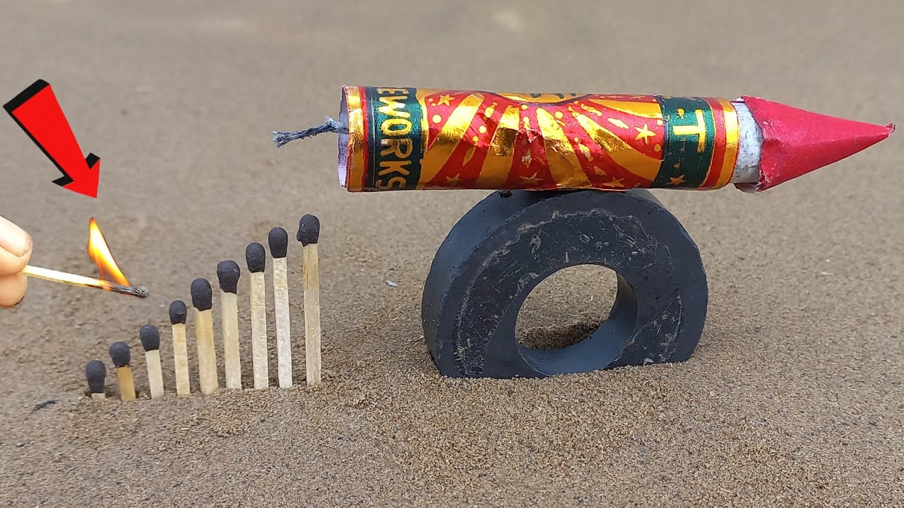 Matchstick Chain Vs Diwali Crackers Amazing Experiment😱 - YouTube
