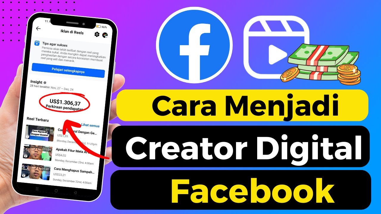 Cara Menjadi Kreator Digital dI facebook Yang Benar Agar Cepat Monet ...