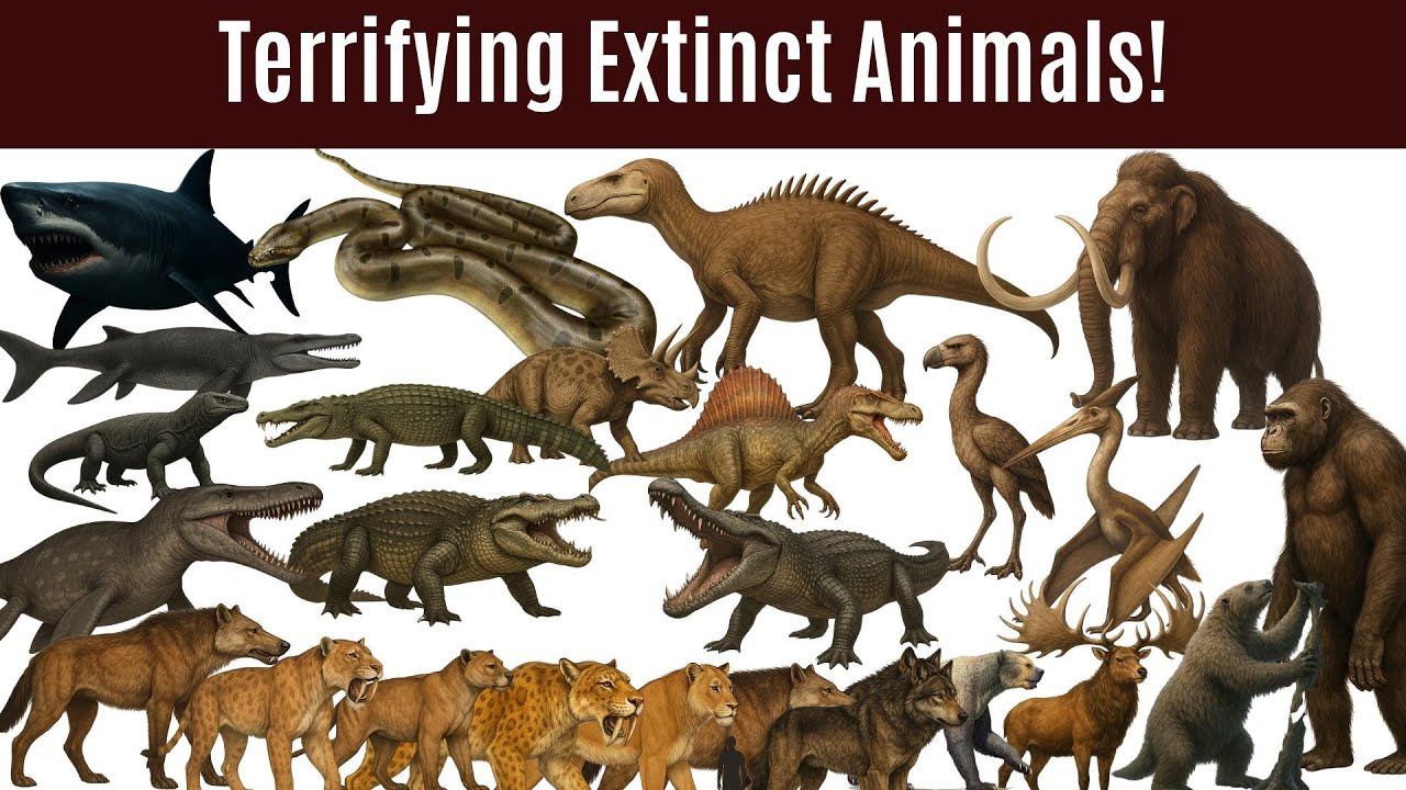 25 Terrifying Extinct Animals You Never Knew Existed! - YouTube