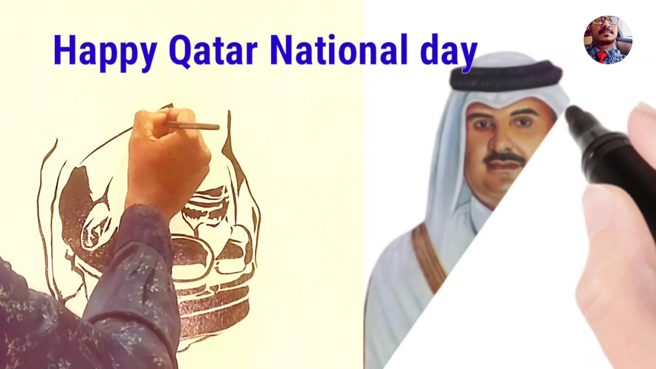 Happy Qatar Nationalday... ️. Drawing..........Tamim bin Hamad Al Thani ...