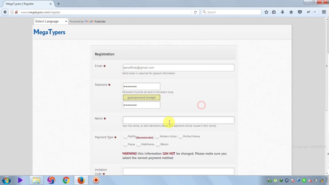 1 MEGATYPERS COM ACCOUNT CREATION - YouTube