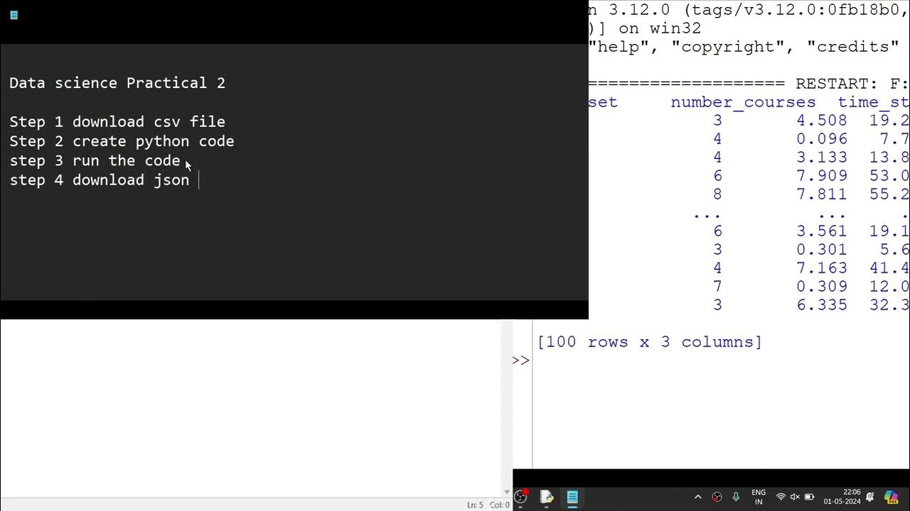 TY BSC CS Sem 6 | Data Science | Practical 2 | Part a - YouTube