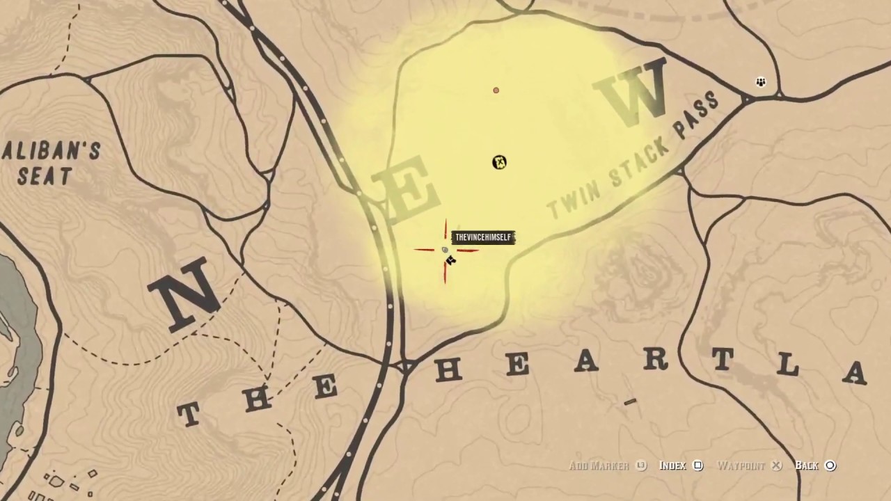 Citadel Rock Treasure Map Location - Red Dead Online - YouTube