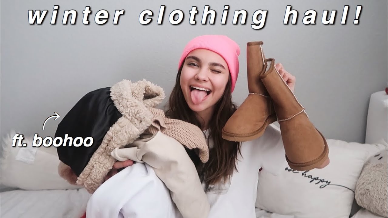 another winter clothing haul (ft. Boohoo) - YouTube
