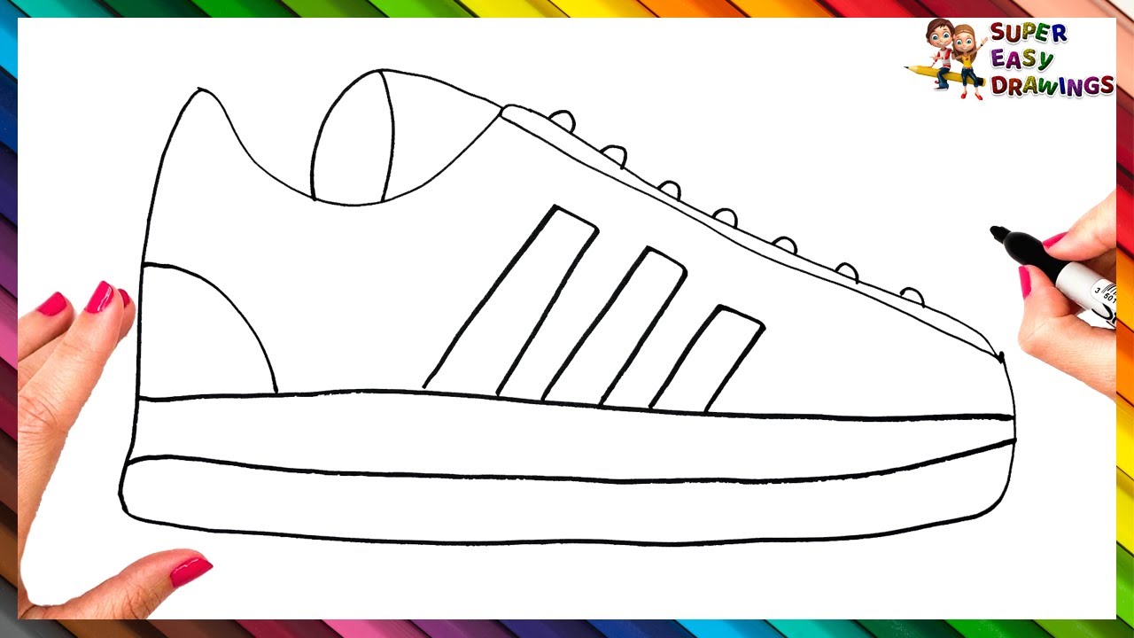How To Draw Sneakers Step By Step 👟 Sneakers Drawing Easy - YouTube