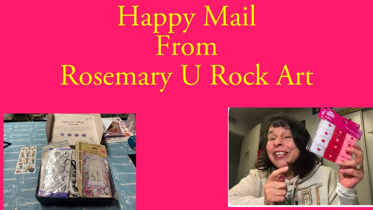 Happy mail from Rosemary U Rock Art - YouTube