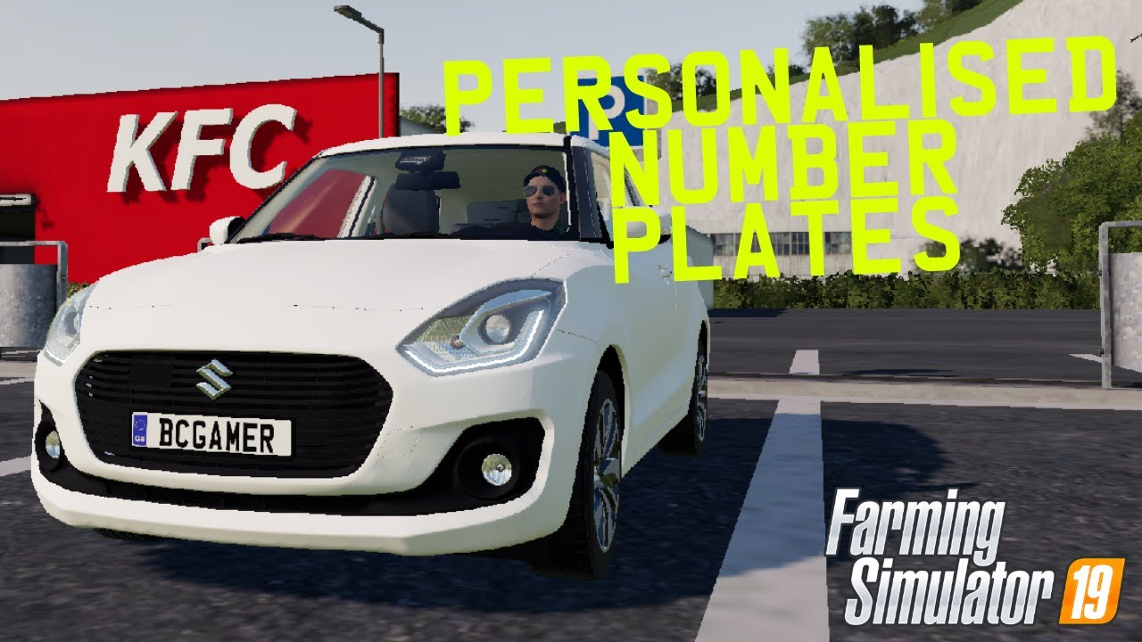 How to add a UK number plate to your mods FS19 - YouTube