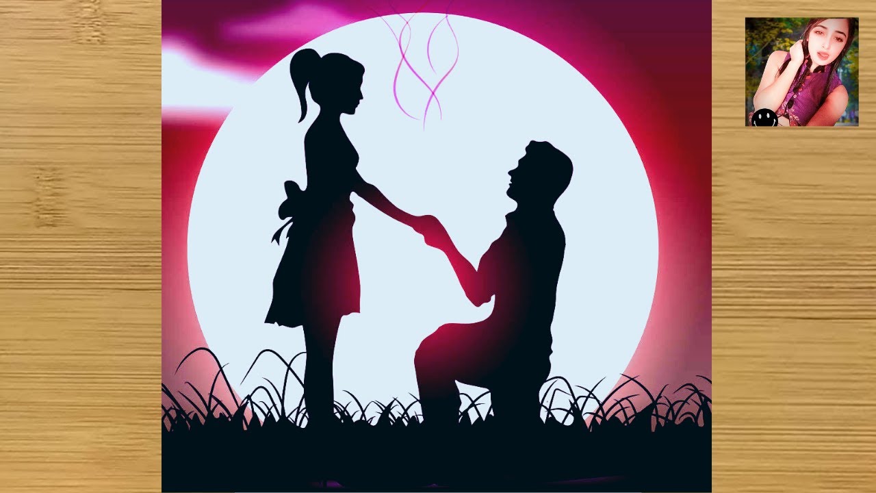 Romantic propose scenery with pencil sketch - how to draw propose ...