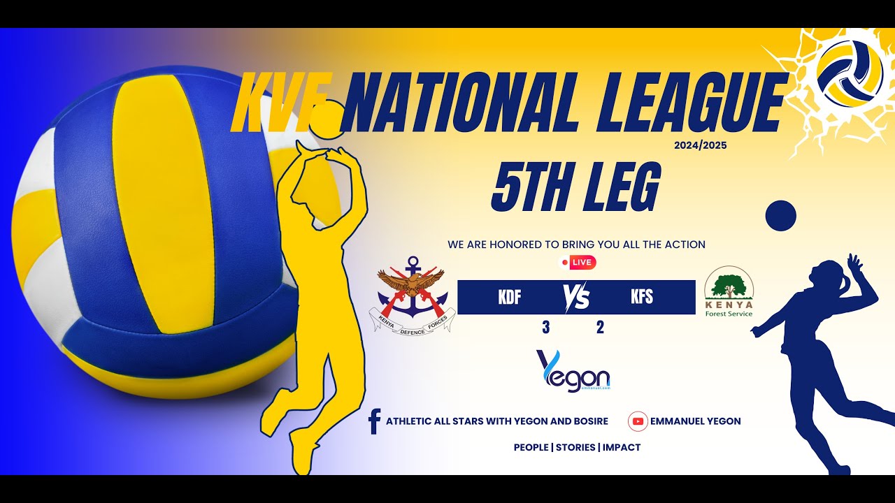 KDF vs KFS | 5th leg of the KVF National Men's leg | live from Nyayo ...