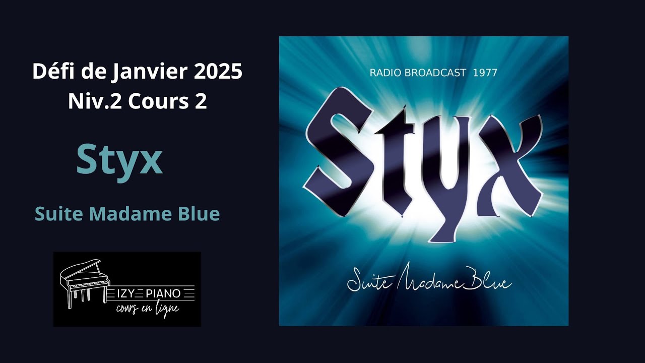 DÉFI JANVIER SUITE MADAME BLUE, au piano, niv 2 COURS no 2 - YouTube