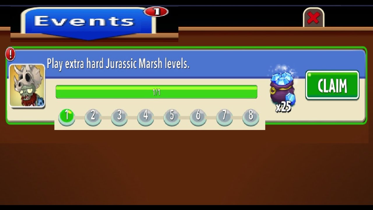 PLANTS VS ZOMBIES 2 - EXTRA HARD JURASSIC MARSH - ALL LEVELS - gameplay ...