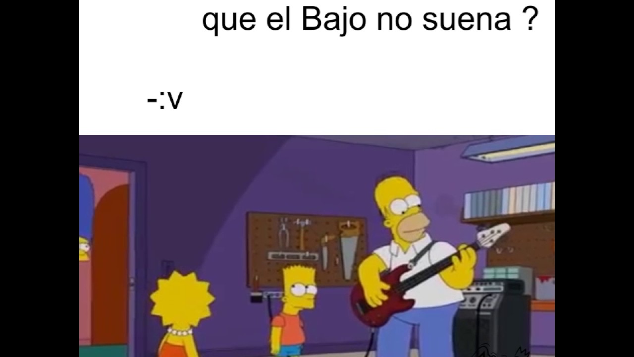 Homer Simpson play bass :v - YouTube