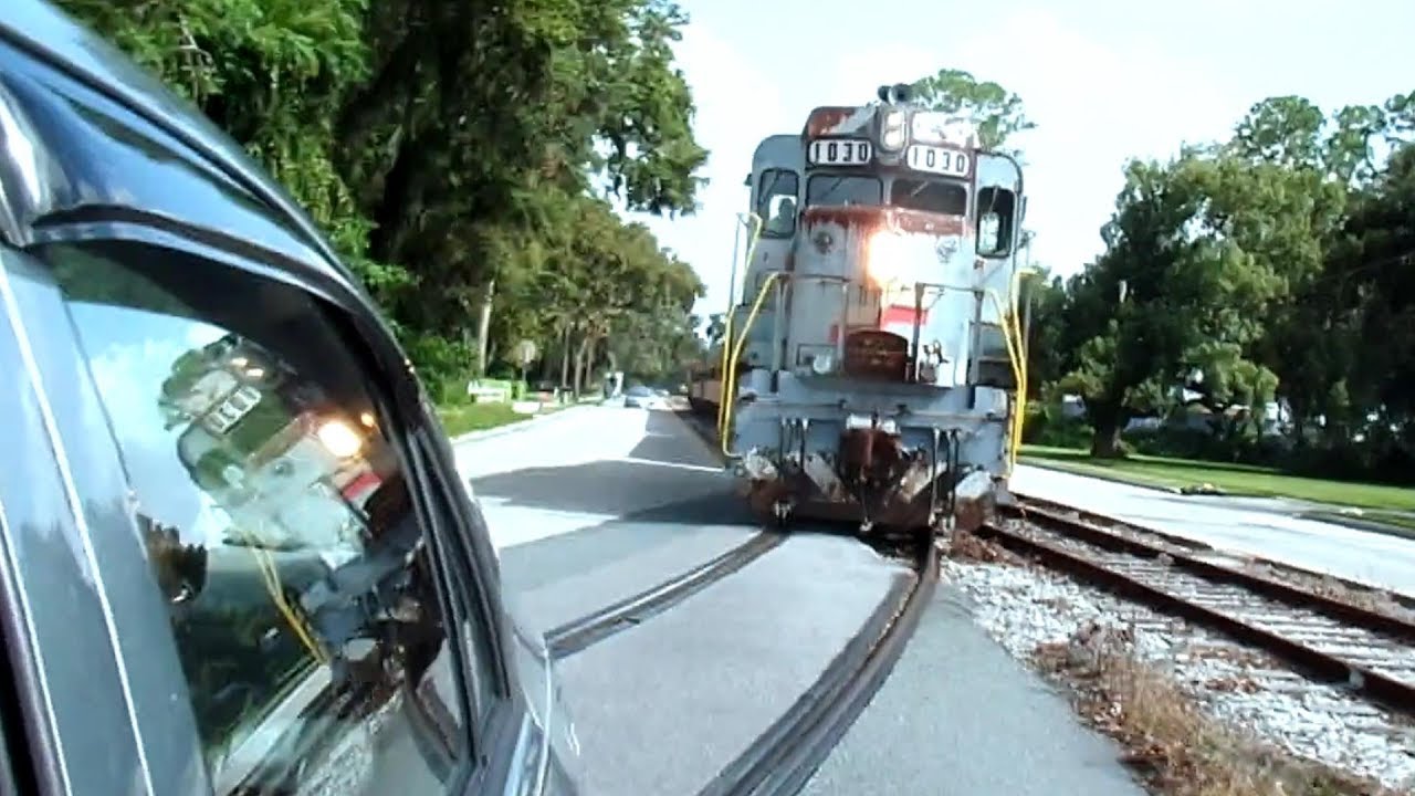 Train Takes Turn 2 Seconds From Hitting My Car - YouTube