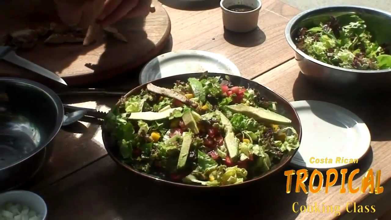 Costa Rica Cooking Tropical Fruit Chicken Salad - YouTube