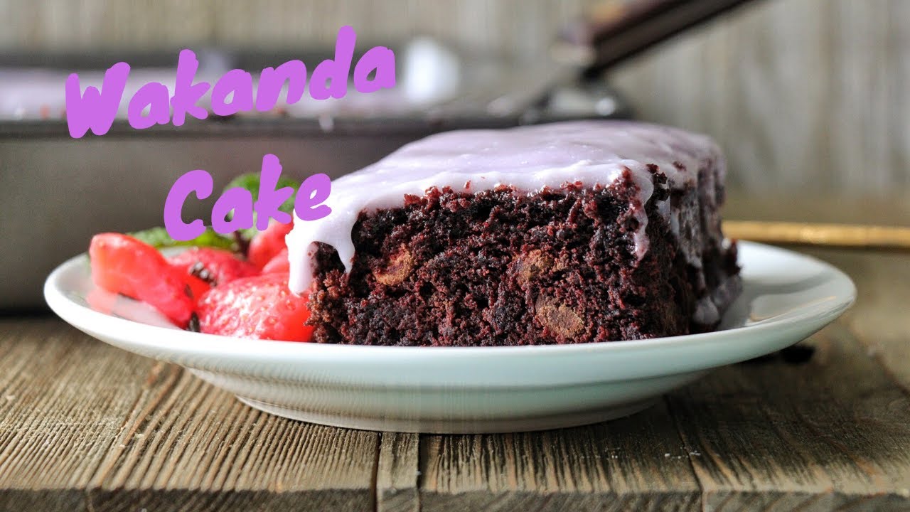 Wakanda Cake with Strawberry Mint Salad - YouTube