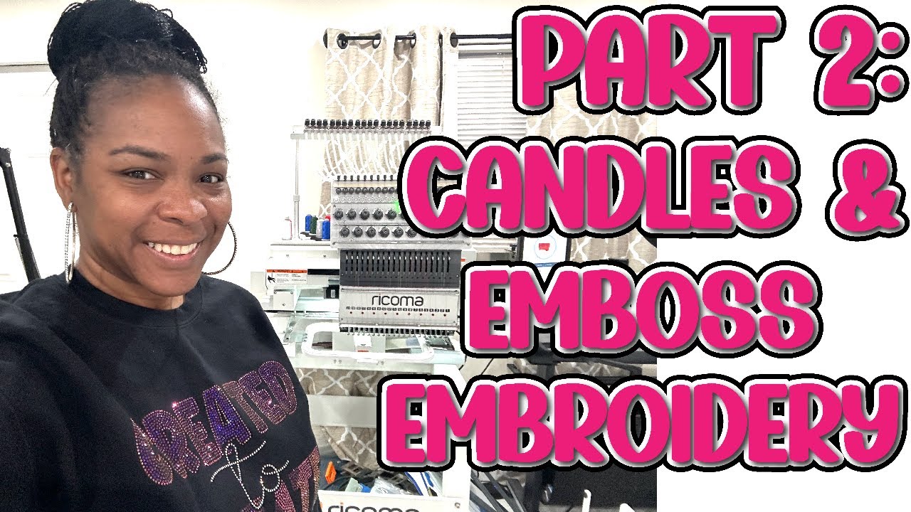 Crafts & Convos | Decorating Candles and Faux Embossing Embroidery ...