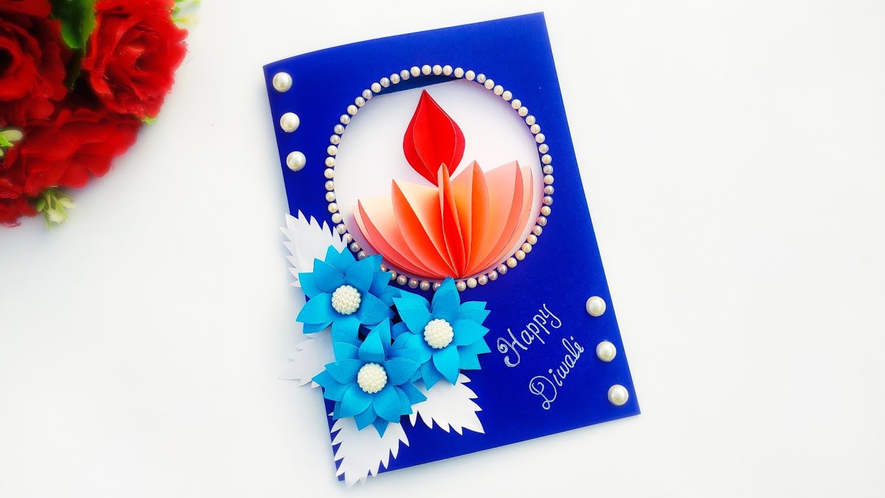 Diwali greeting card| How to make Greeting card for Diwali|Paper ...
