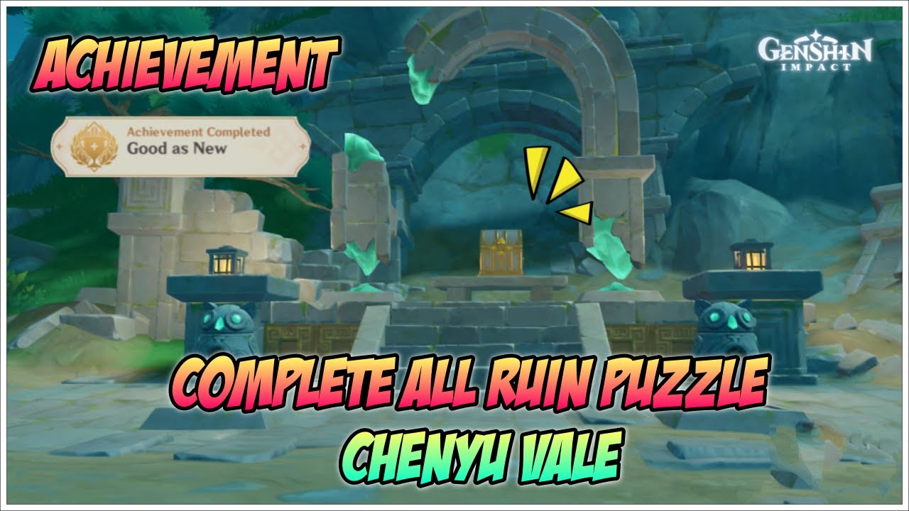 Complete Ruin Puzzle in Chenyu Vale - Genshin Impact V4.4 - YouTube
