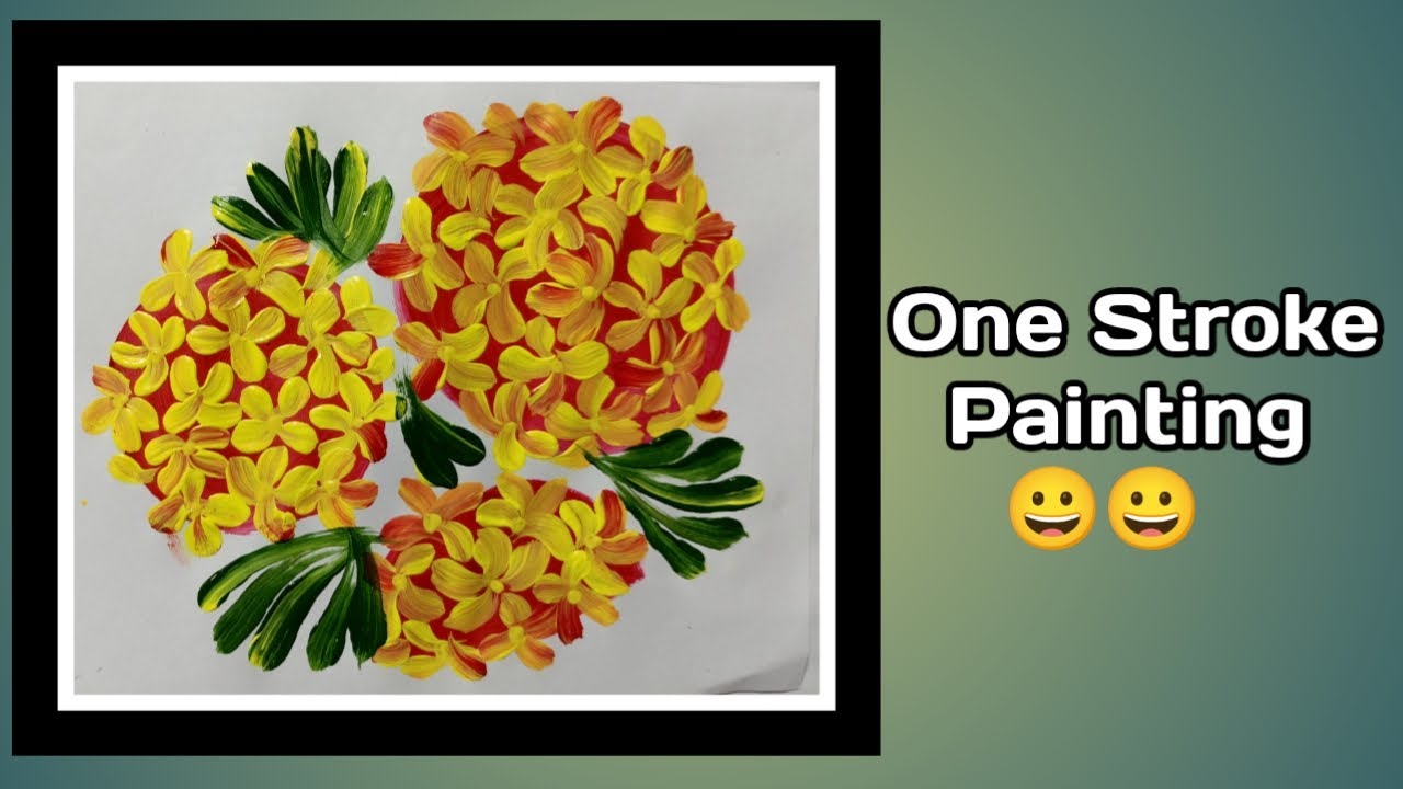 One Stroke Nature Painting 😍😍||Nature Painting #naturepainting #scenery ...