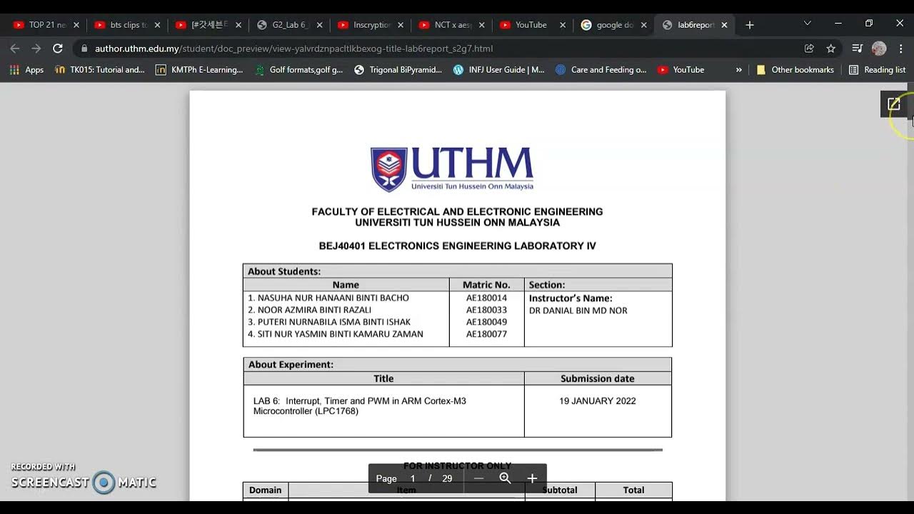 Lab 6: Interrupt, Timer and PWM in ARM Cortex-M3 Microcontroller(LPC1768)_S2G7 - YouTube