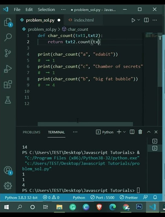 Shorts Programming Coading Python Count String Characters Writing A Python Function Youtube 