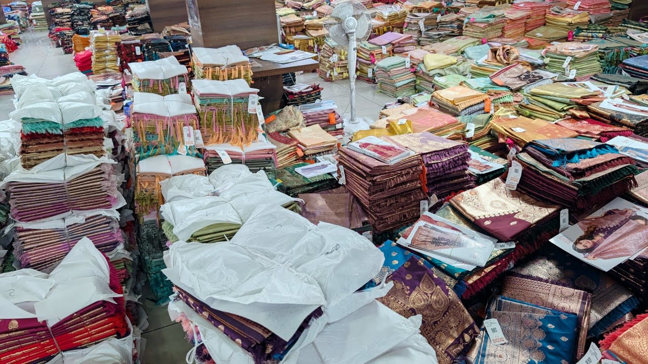 Silk saree factory - YouTube