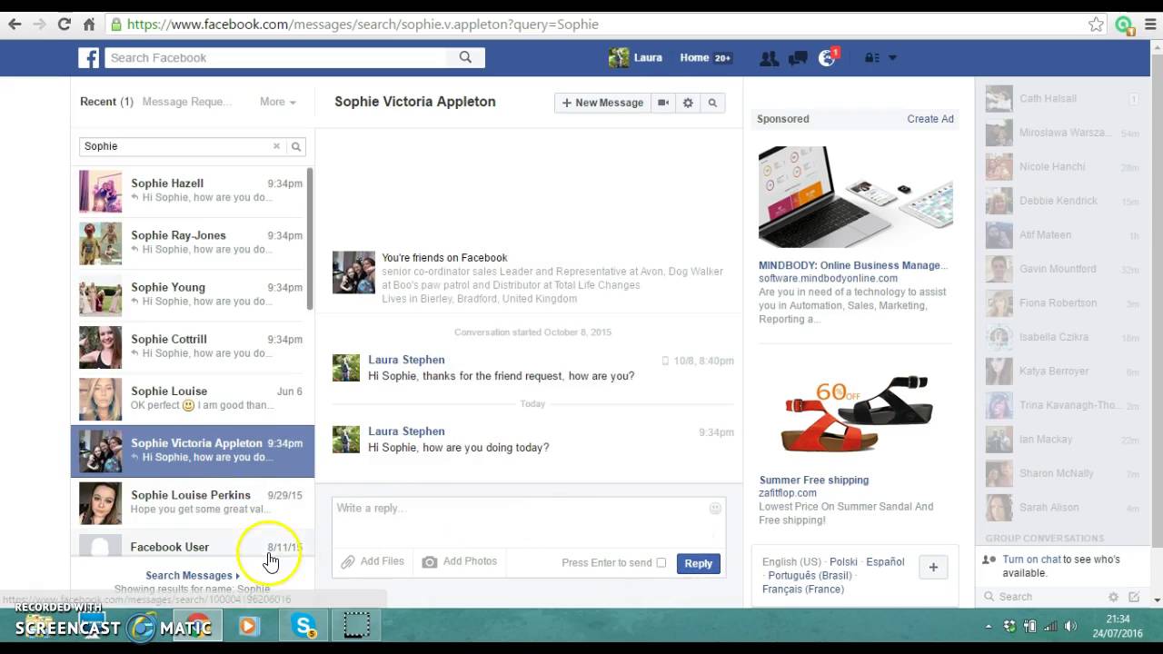 How to reconnect on Facebook Messenger FAST!! - YouTube