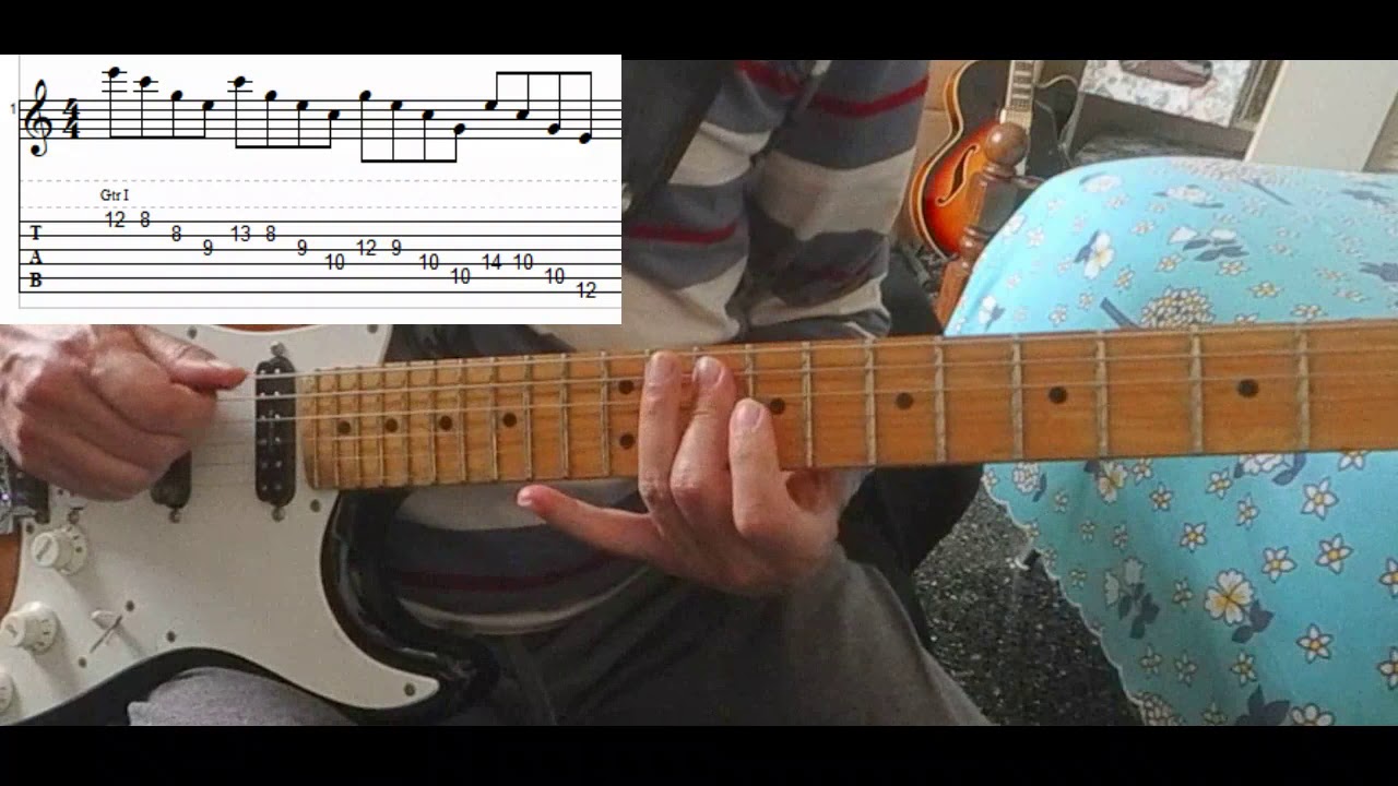 Sweep Picking Cmaj Triads 4tlets Lick (with tabs) - DP's Guitar ...