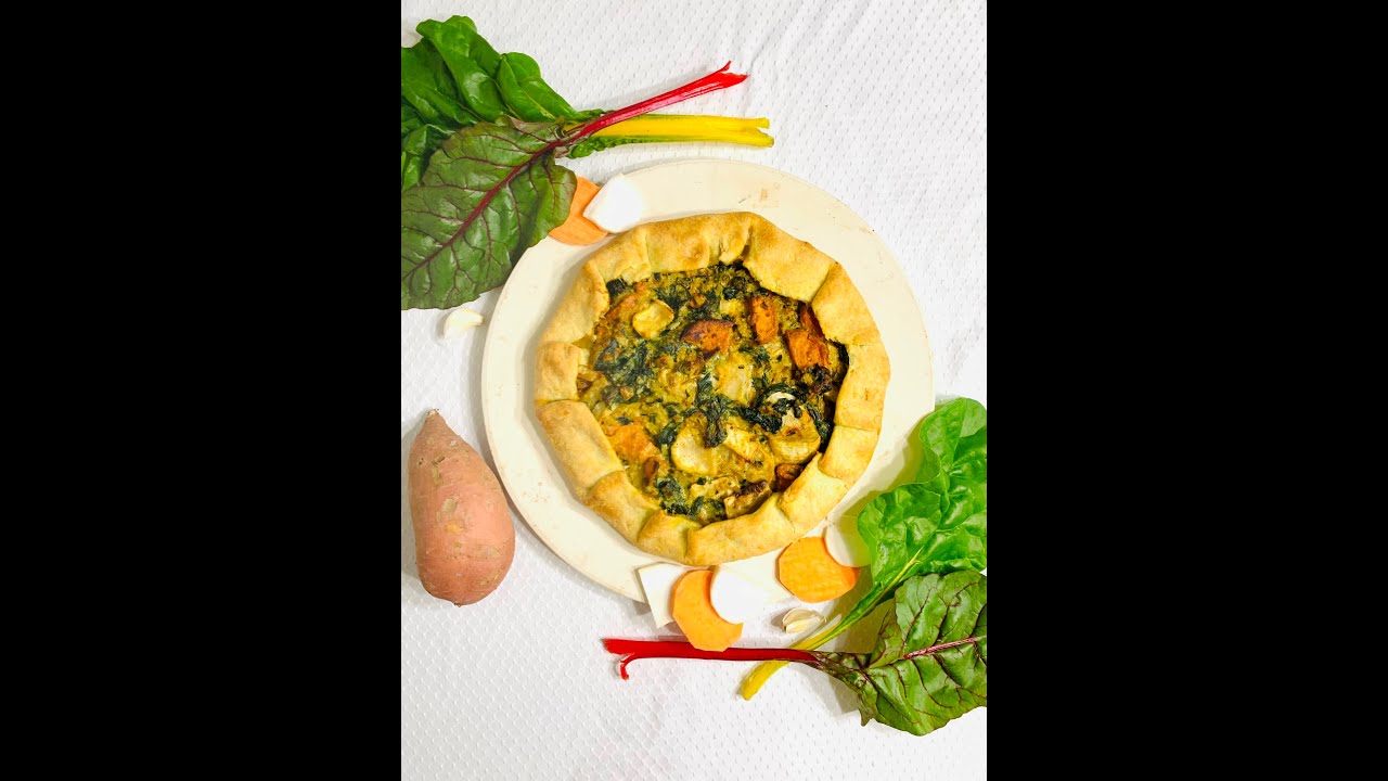 Swiss Chard and Root Vegetable Galette | Best Flaky Vegan Pastry - YouTube