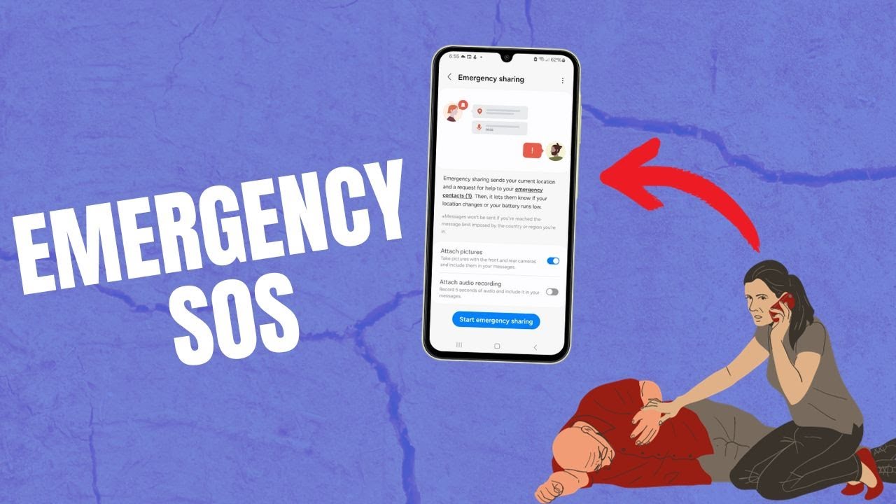 How to Enable Emergency SOS Messages on Galaxy A25 5G - YouTube