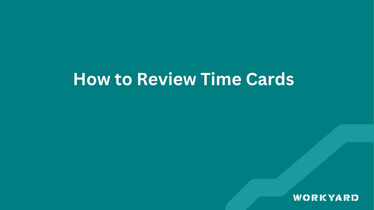 How to Review Time Cards - YouTube