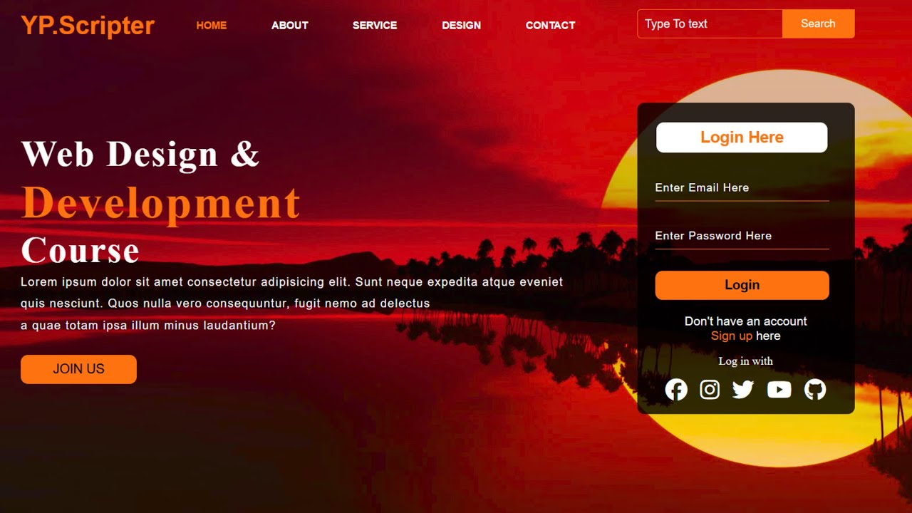 How to Create a Login Page with HTML and CSS | Step-by-Step Beginner's ...