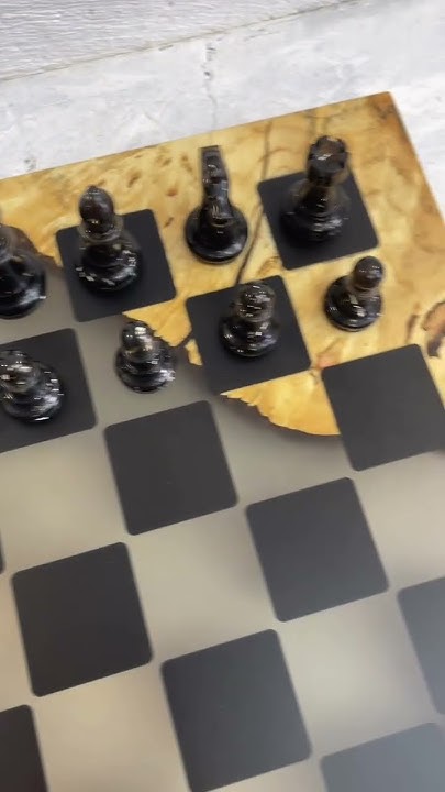 Шахматы из дерева и эпоксидной смолы шахматы Chess Epoxy