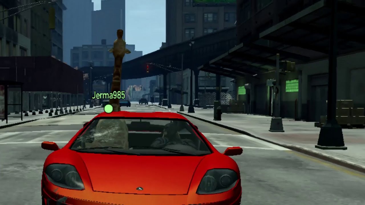 Batman and a Giraffe in like a Ferrari - YouTube