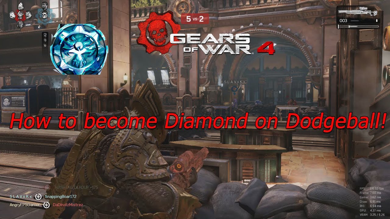 How to become Diamond on Dodgeball | Gears Of War 4 Gameplay/Commentary ...
