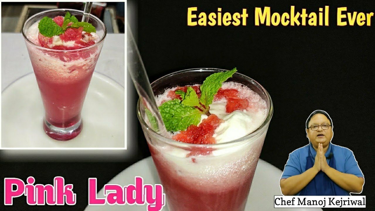 How to make mocktail at home | Pink Lady | how to make mocktail ...