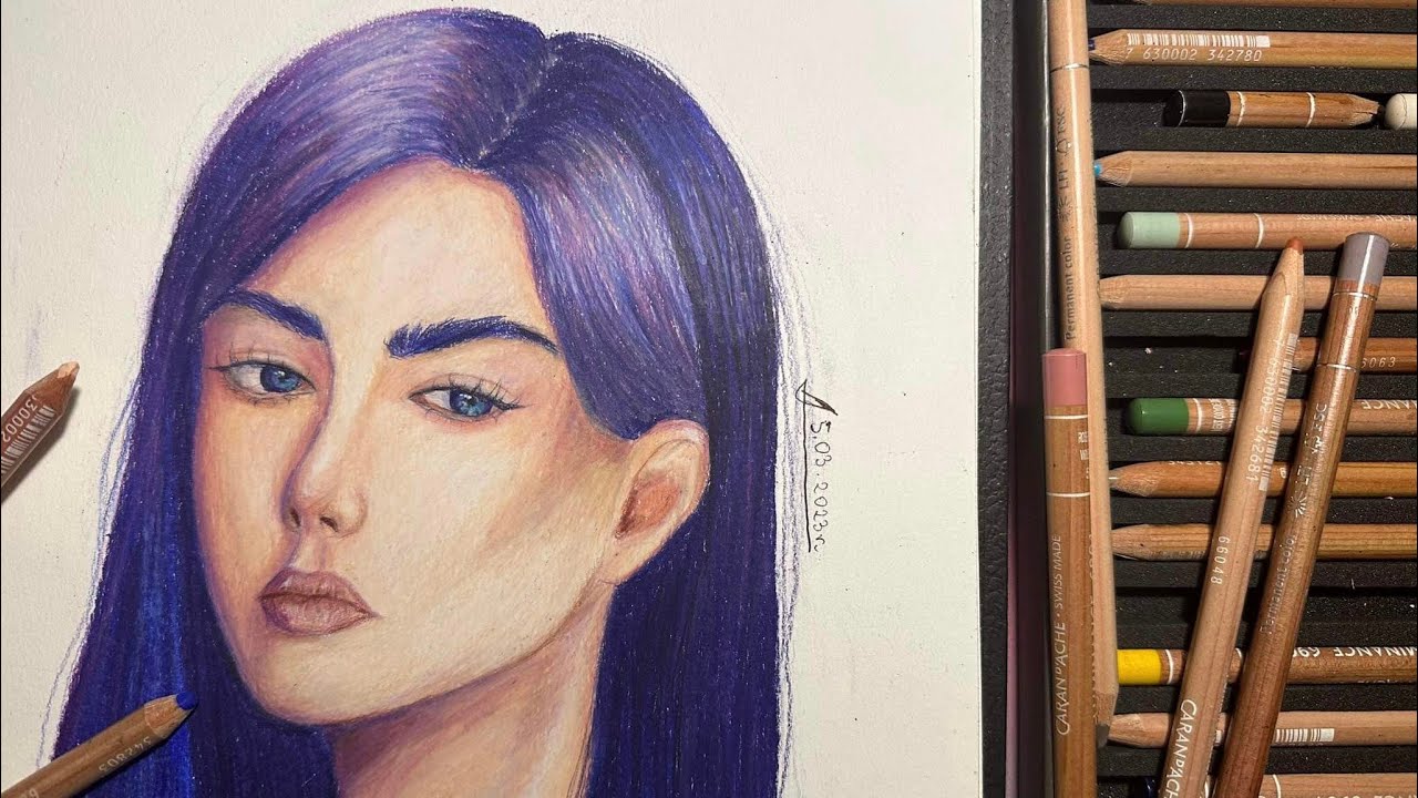 Colored pencils drawing of Caitlyn from League Of Legends in real life ...