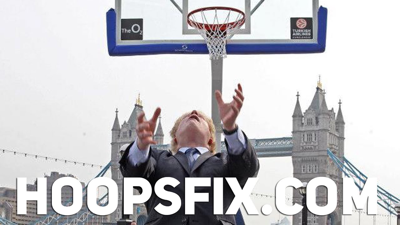 Boris Johnson Hits the Basketball Trick Shot! One Ups Pops Mensah-Bonsu ...