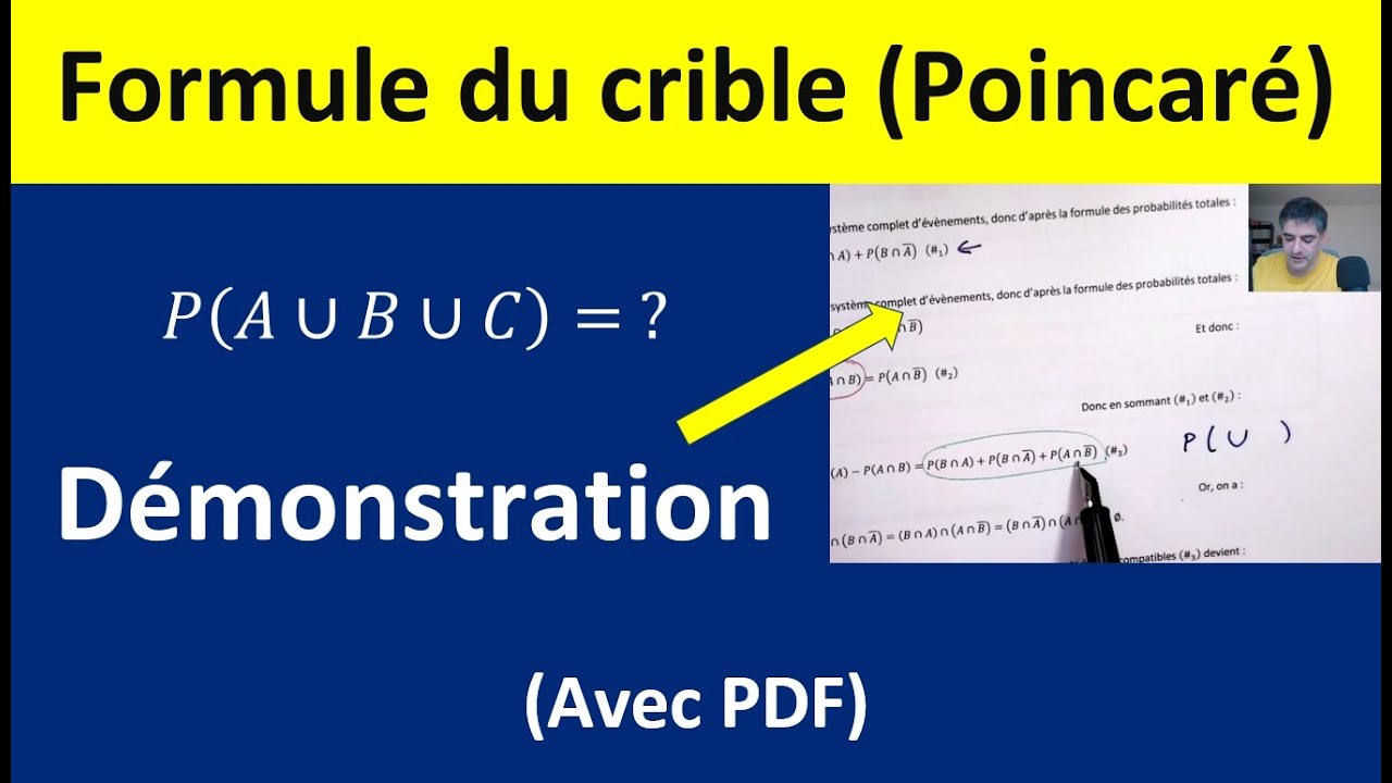 Formule de Poincaré ou du crible : cours et démonstration - YouTube