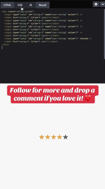 Create Stunning Star Ratings with Just HTML & CSS #UIDesign #CSSAnimation #WebDevelopment # ...