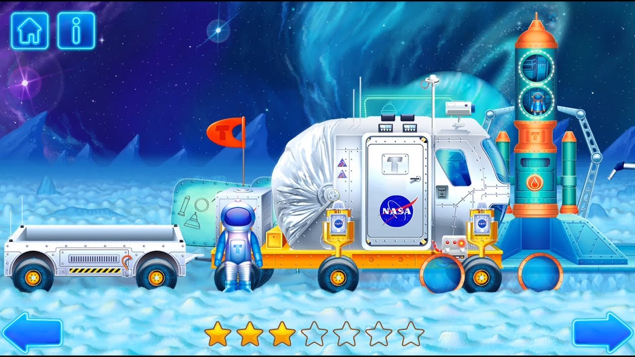 Space vehicles | App for kids #2 | Cute Little Games - YouTube