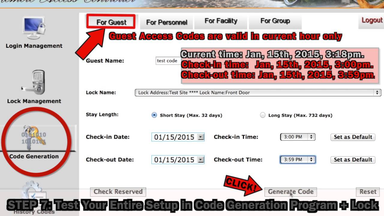 Generate test Access Code to test your entire setup - YouTube