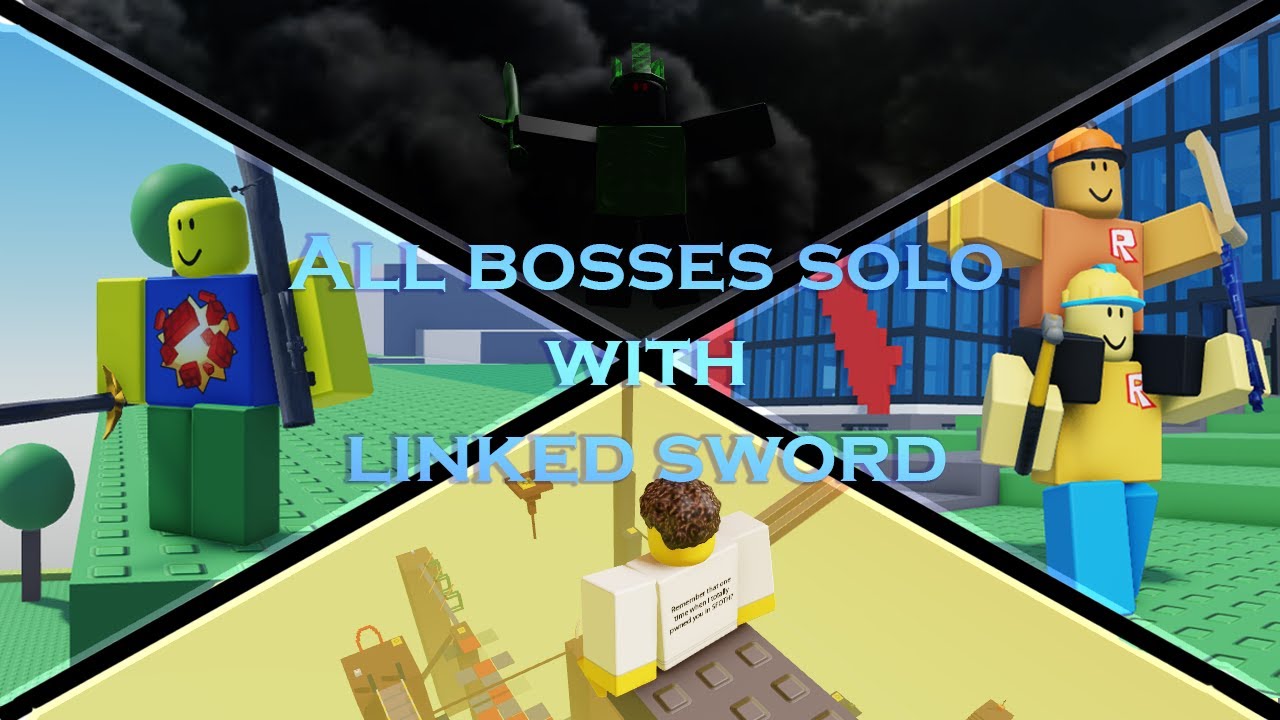 Roblox Dumb Boss Fights - All bosses solo with linked sword - YouTube