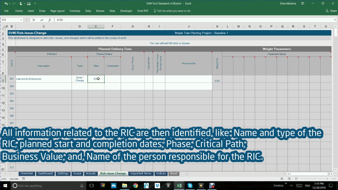 Using the Scope Value Management Tool on Projects - YouTube