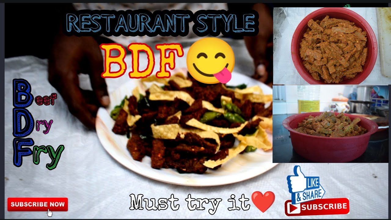 BDF😋 / RESTAURANT STYLE BDF/ബിഡിഫ് /VIDEODIARIES/BEEF DRY FRY/LETS TRY ...