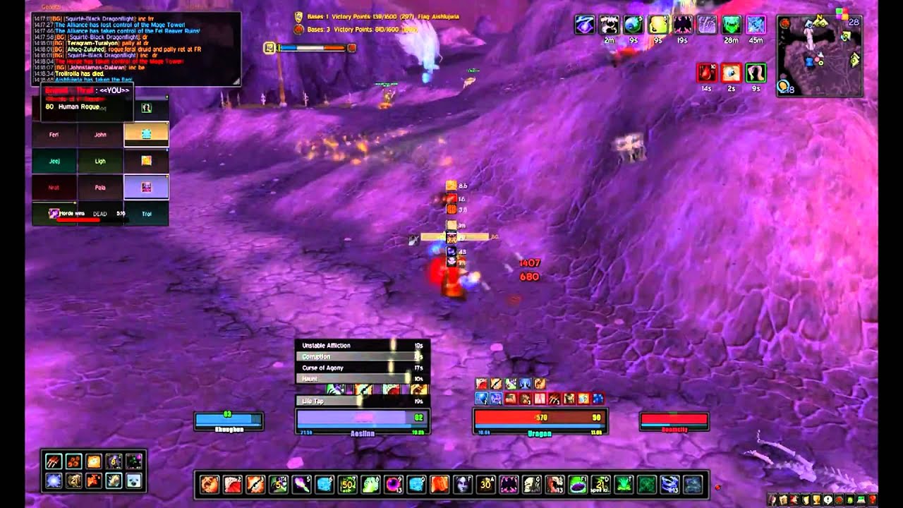 PvP Aeslinn 80 Undead Affliction Warlock pvp - YouTube